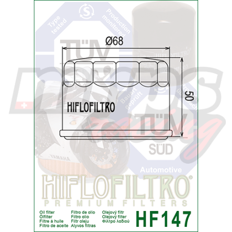 Filtre à huile Hiflofiltro HF147 | MRPS Racing, Genève Suisse